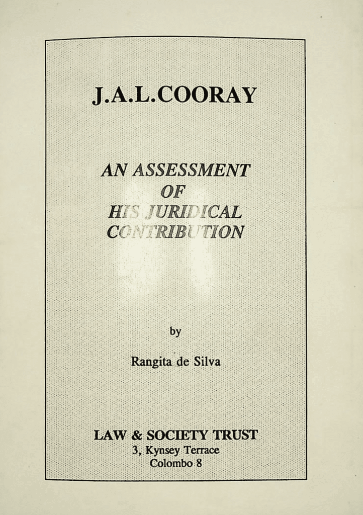 J.A.L. Cooray - LST - Law & Society Trust